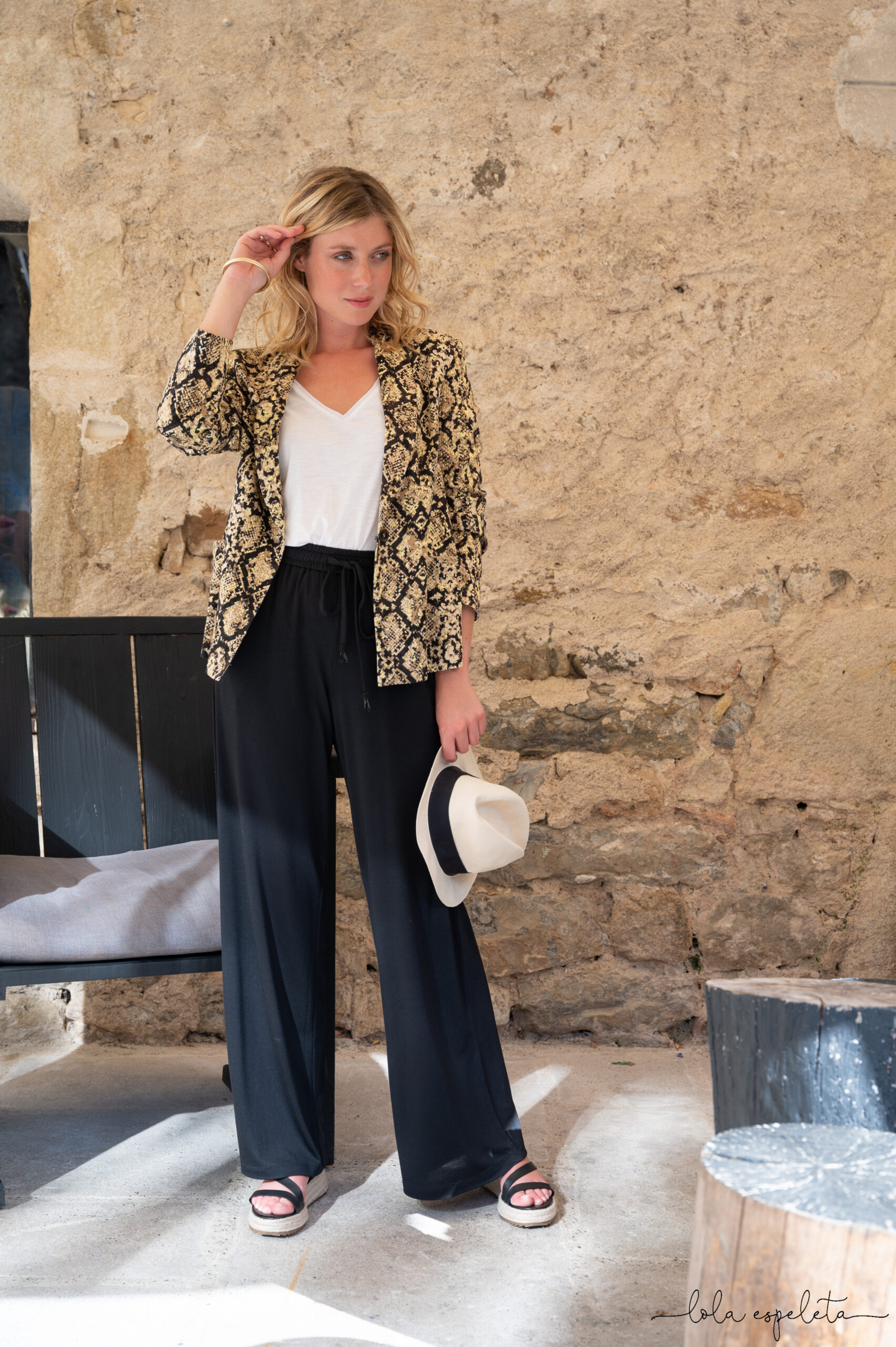 Blazer 1 bouton imp python Lola Espeleta VT080S23 - Bouvier Millot